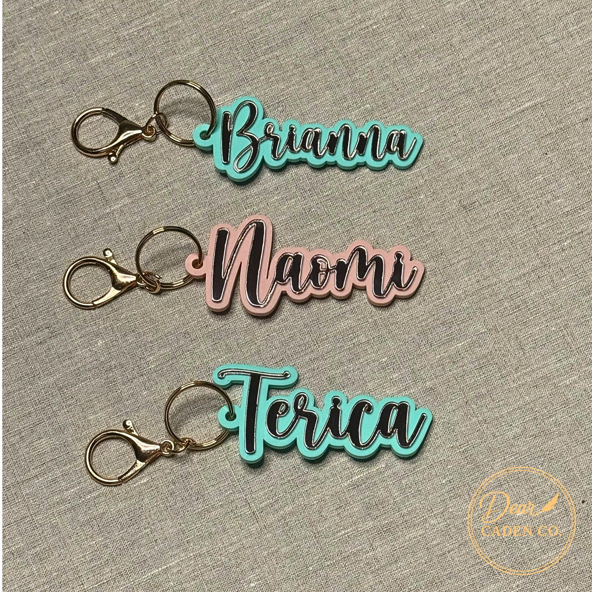 Custom Layered Acrylic Name Keychain – Dear Caden Co.